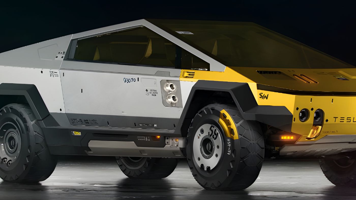 Cybertruck в стиле Cyberpunk 2077: фото