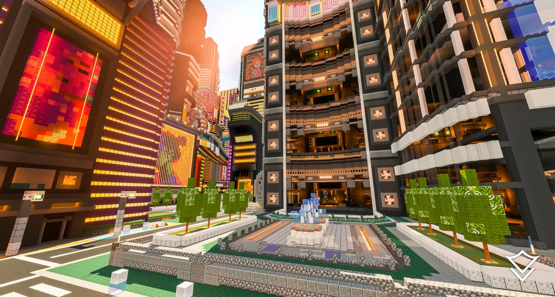 Огромный город в стиле Cyberpunk 2077 создали в Minecraft