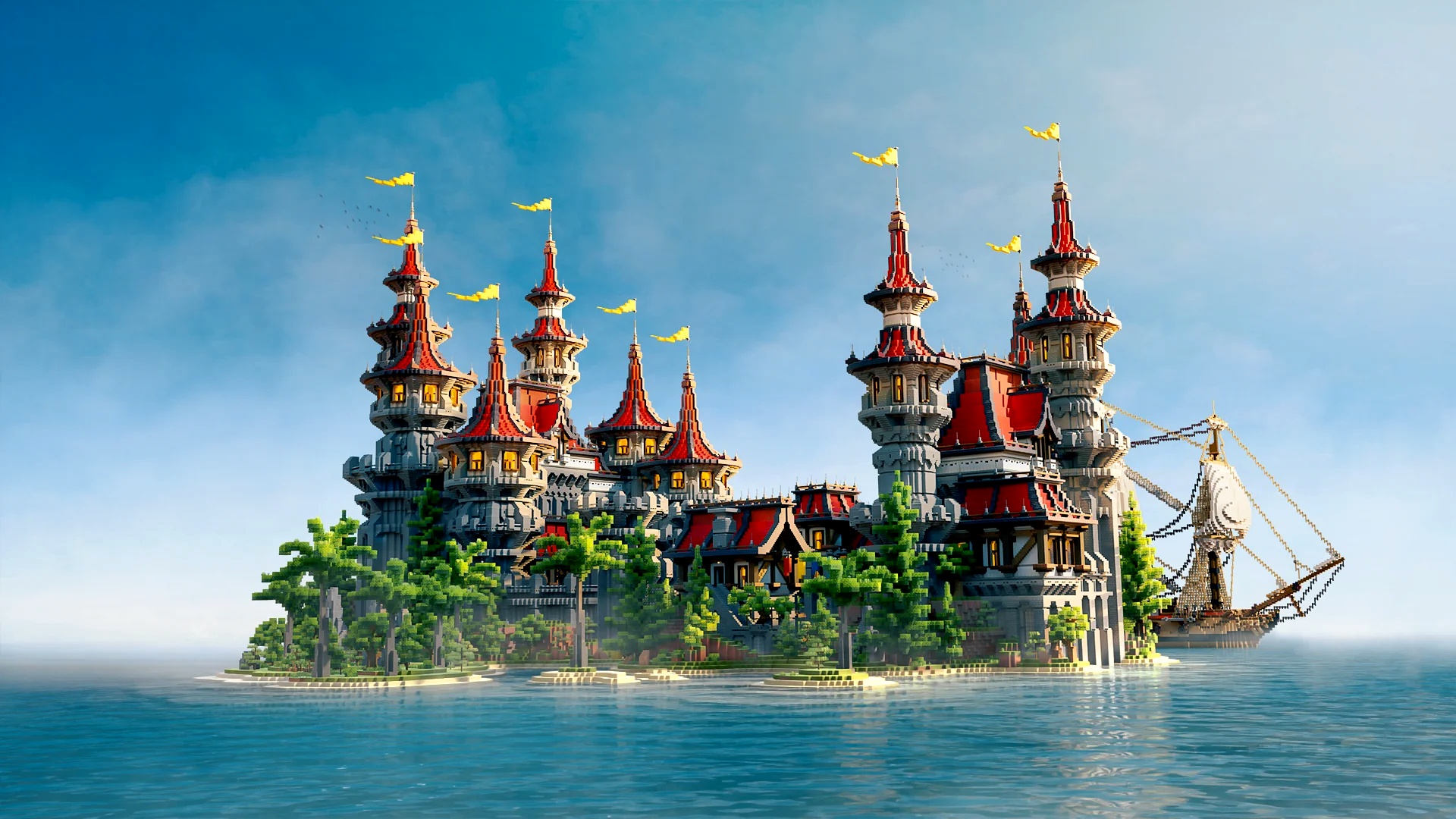 Фантастический остров в Minecraft: фото